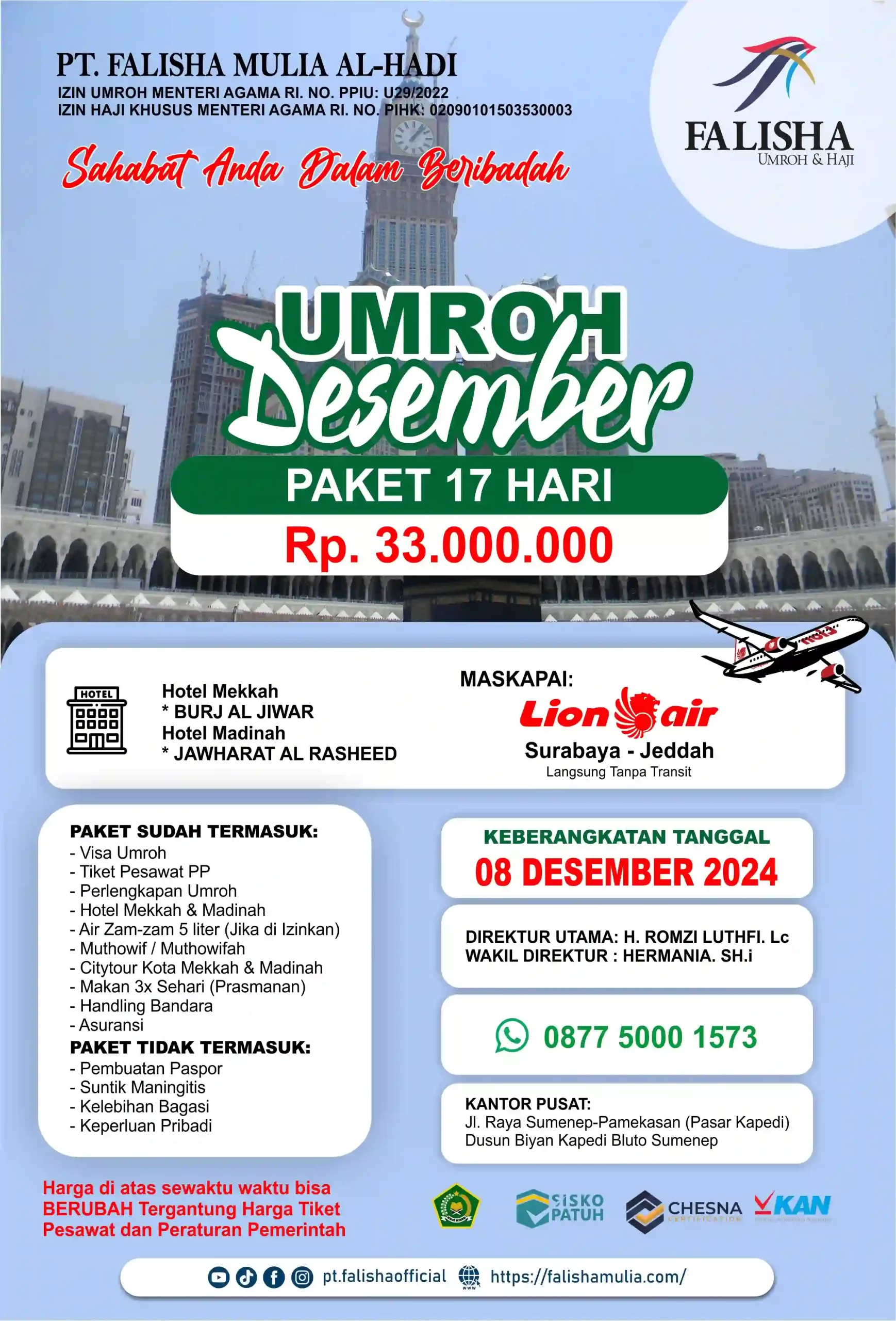 Paket Umroh Desember 2024 - PT. FALISHA UMROH & HAJI